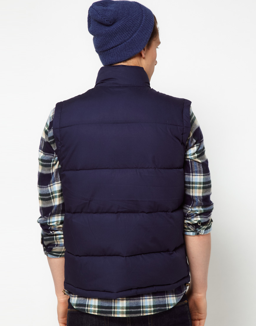 Lyst - Fred Perry Gilet with Contrast Lining in Blue for Men