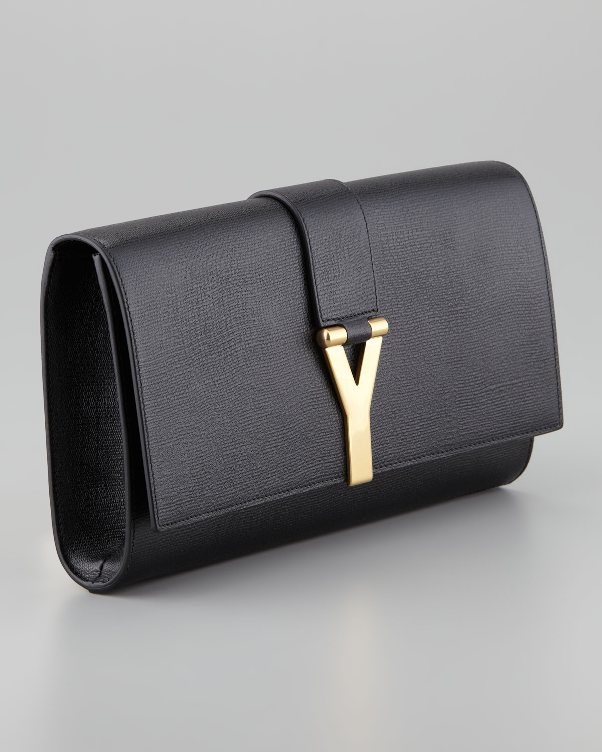 Lyst Saint Laurent Cabas Chyc Clutch Bag In Black