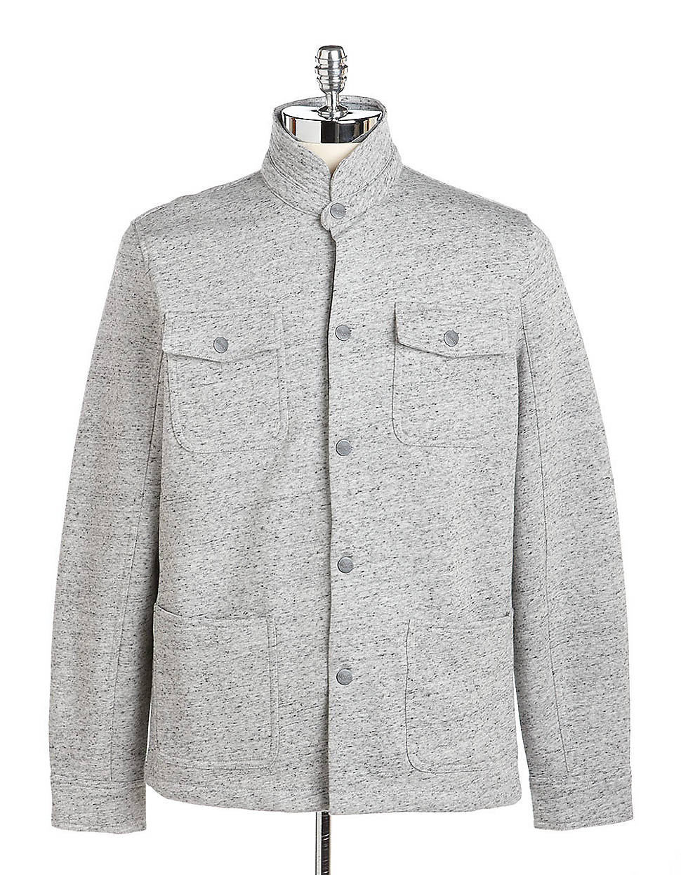 Kenneth Cole Fleece Jacket in Gray for Men (grey) | Lyst
