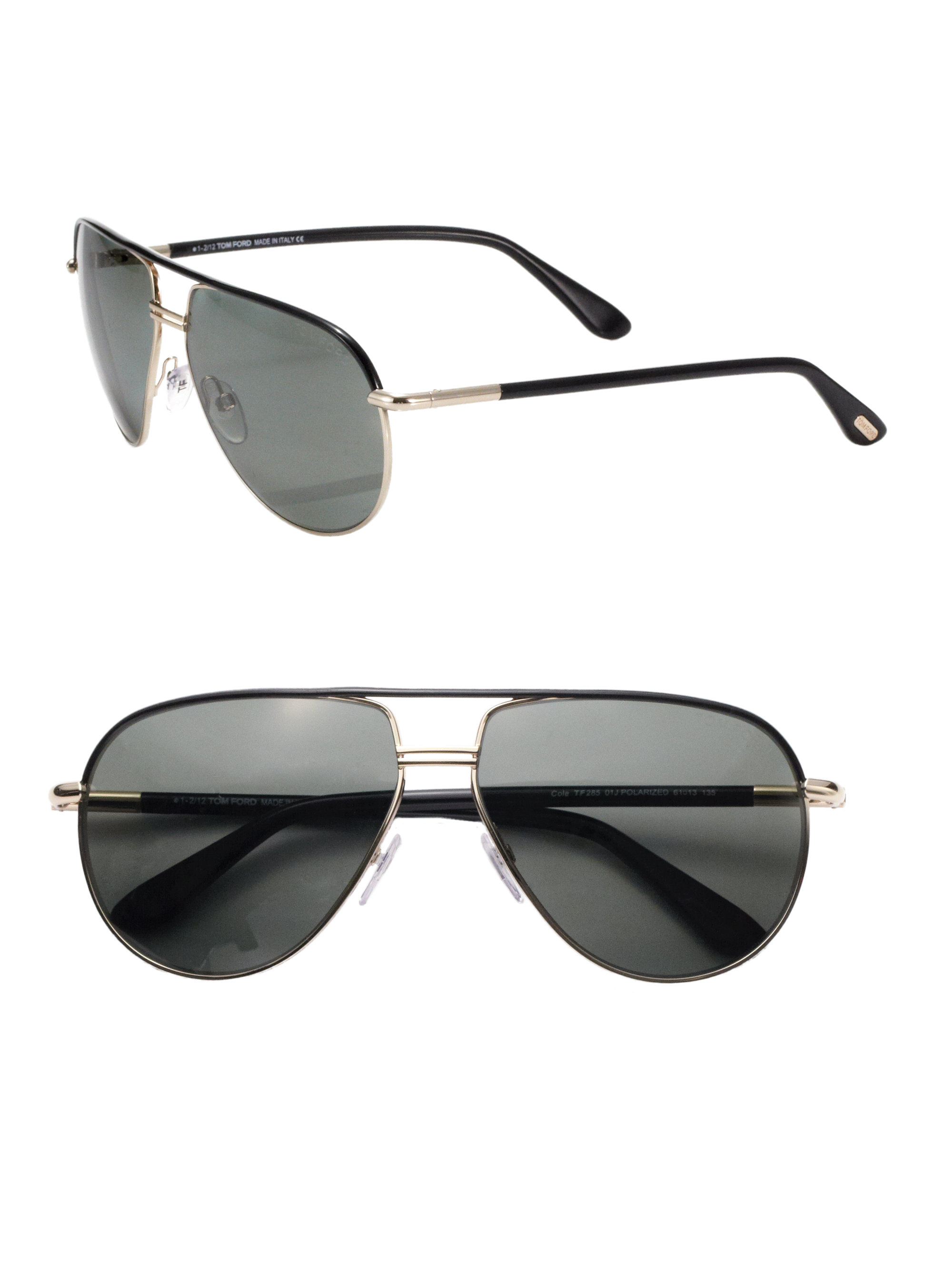 Tom Ford Cole Metal Aviator Sunglasses In Black For Men Lyst