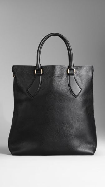 Small Black Leather Tote Bag | semashow.com