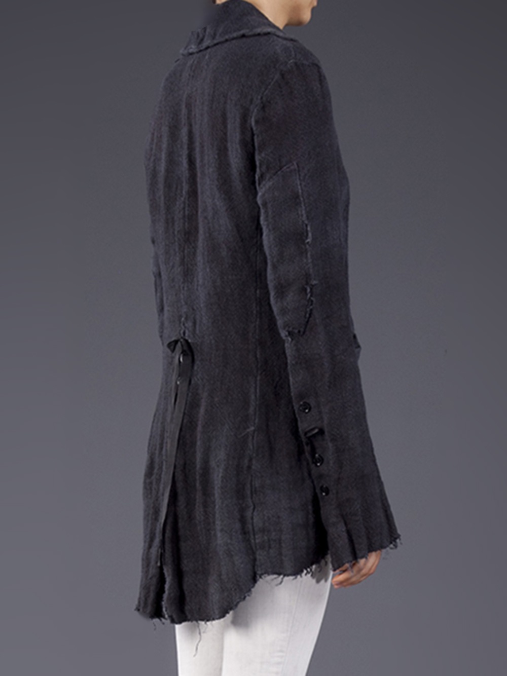 Greg lauren Crossover Burlap Jacket in Blue (indigo) | Lyst