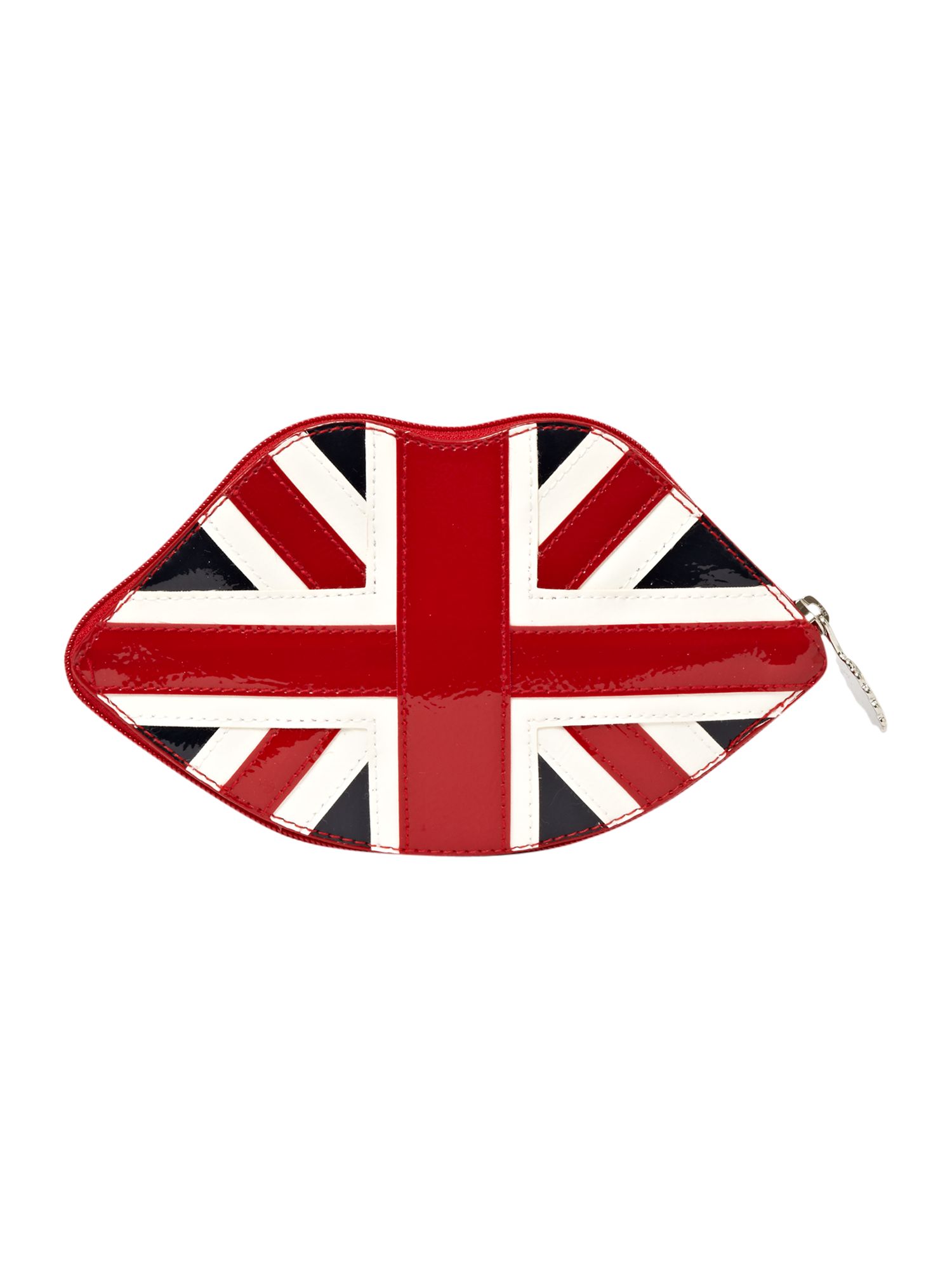 Lulu Guinness Union Jack Lips Foldaway Tote in White (Multi-Coloured ...