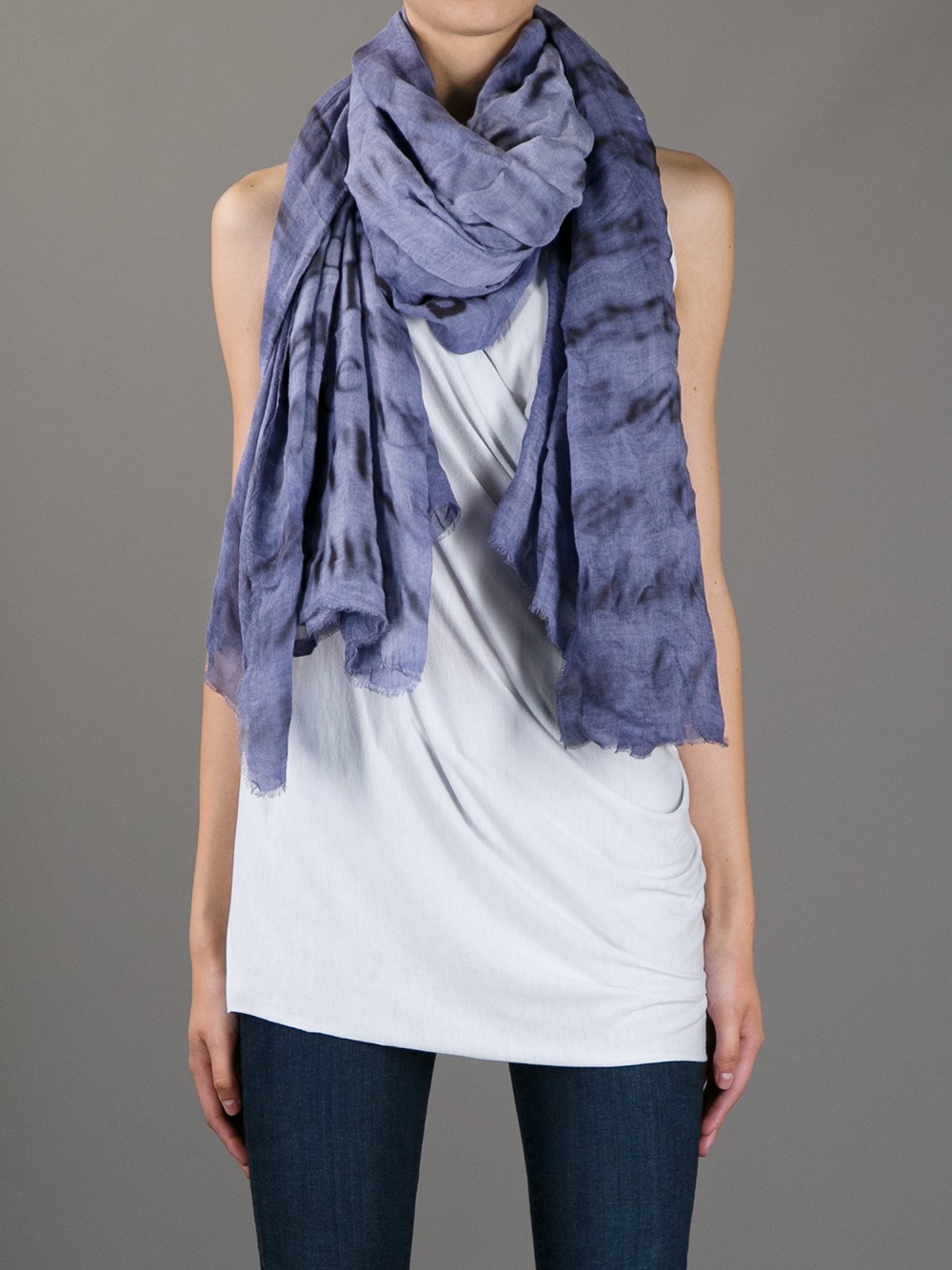 Lyst - Faliero Sarti Focus Scarf in Blue