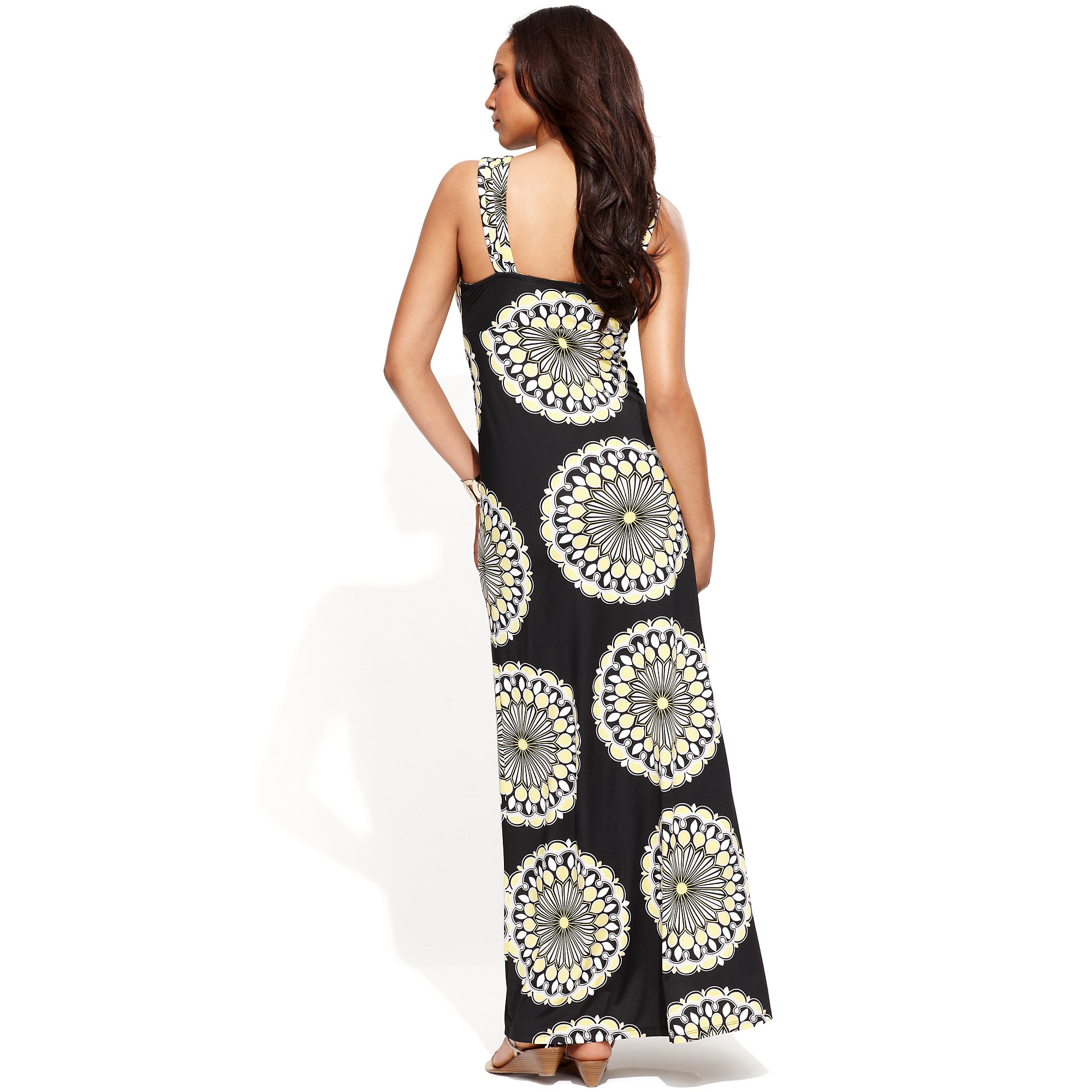 Lyst - Inc International Concepts Sleeveless Medallionprint Maxi Dress ...