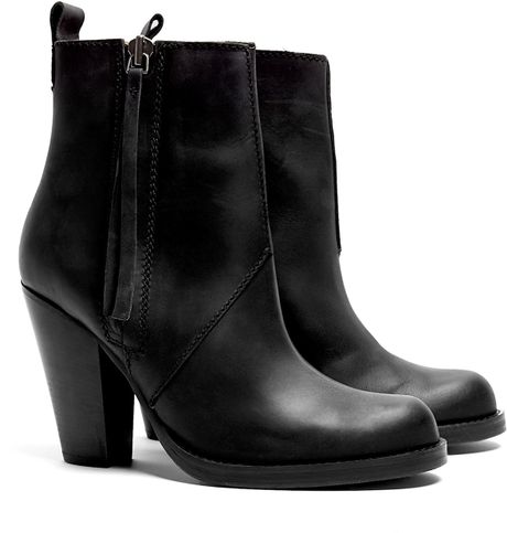 Acne Studios Black Colt Zip Up Ankle Boot in Black (blue) | Lyst