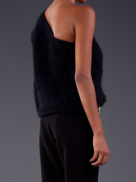 Anthony Vaccarello One Arm Sweater in Black | Lyst