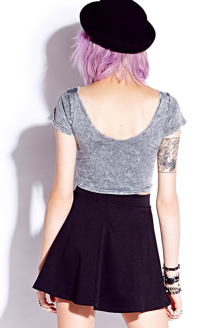 Lyst - Forever 21 Geek Girl Crop Top in White