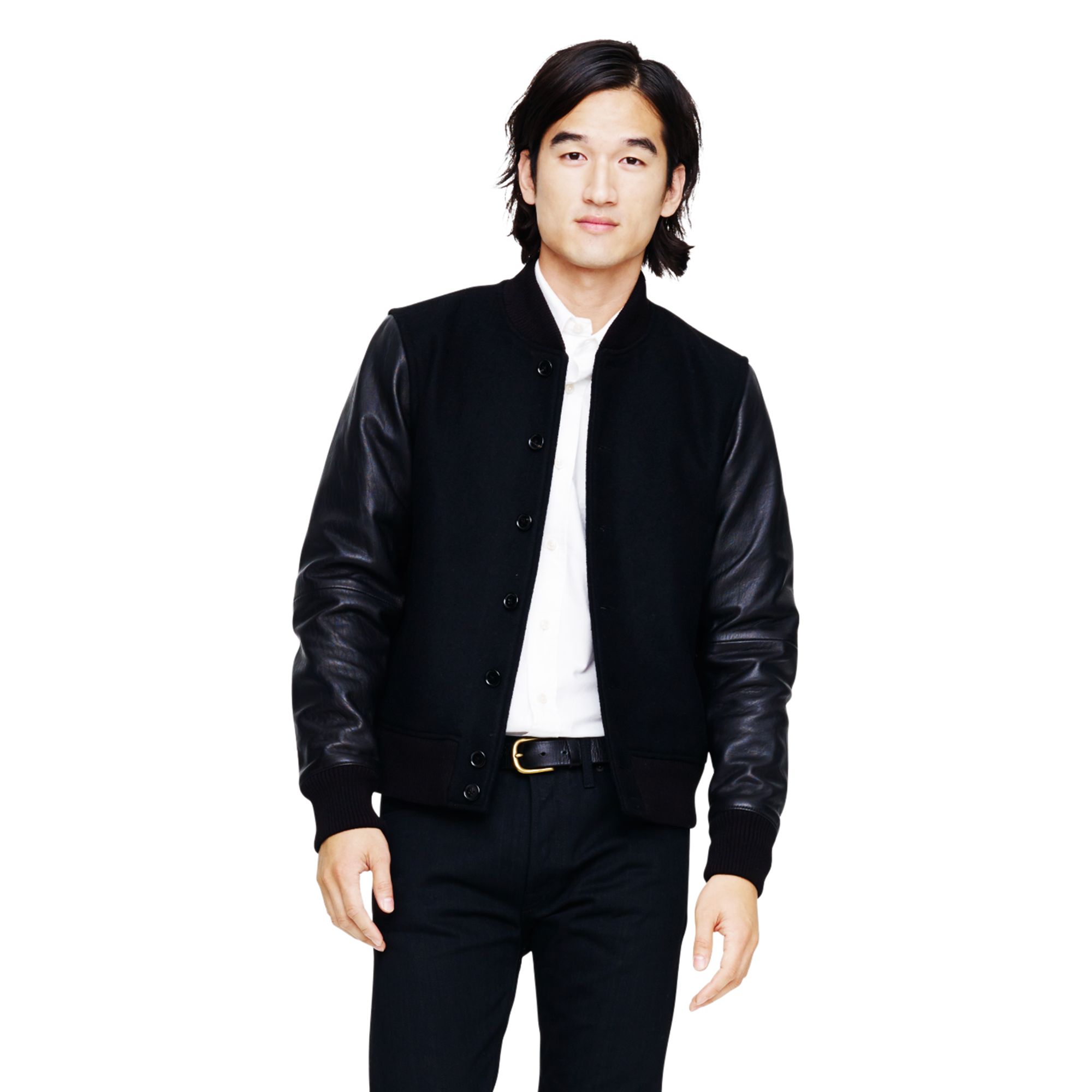 Lyst - Club Monaco Varsity Jacket in Black for Men