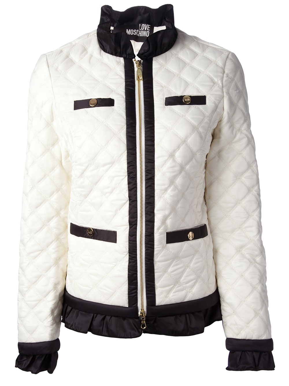 Lyst - Love Moschino Quilted Jacket in White