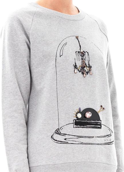 Mother Of Pearl Embellished Sweatshirt in Gray (grey) | Lyst