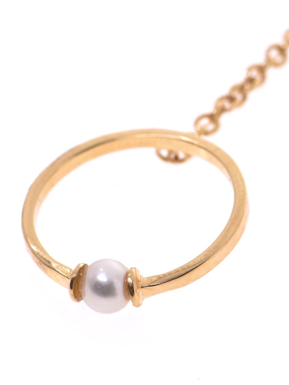 Delfina delettrez Pearl, Enamel & Gold-Plated Mouth Ring in White | Lyst
