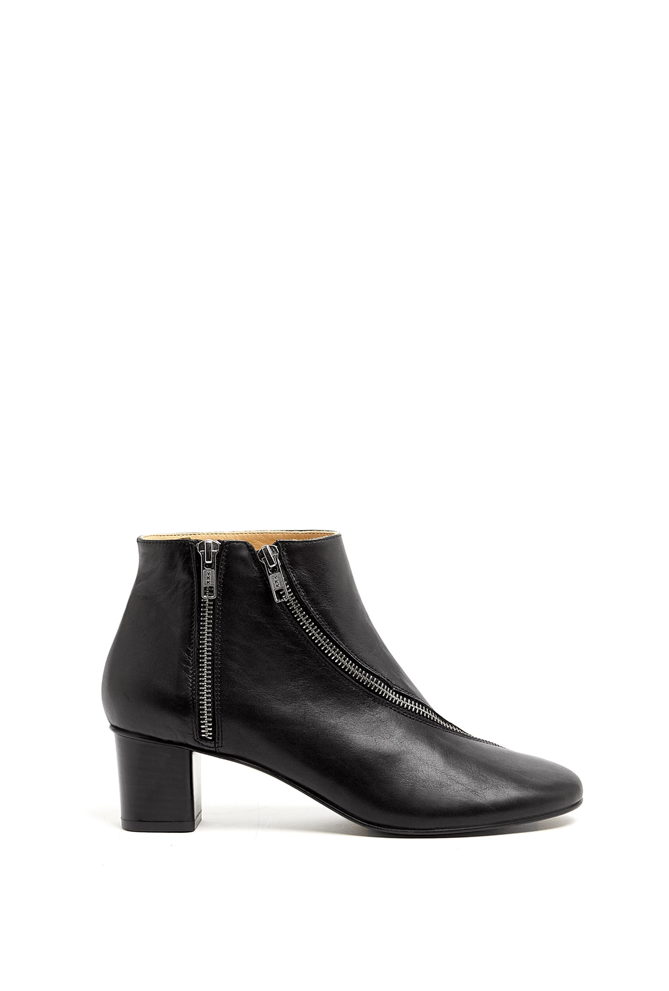 Acne Studios Marlie Zip Block Heel Ankle Boots in Black | Lyst