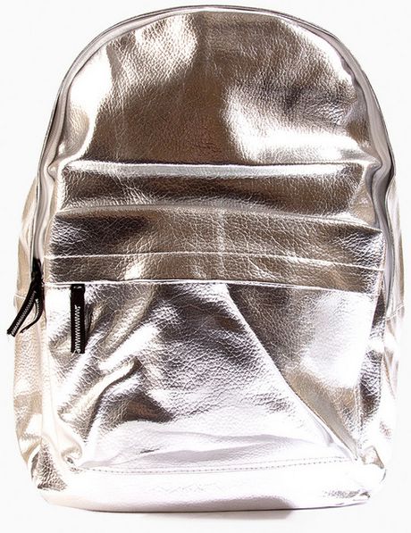 Tobi Rock The Metallic Backpack in Silver | Lyst
