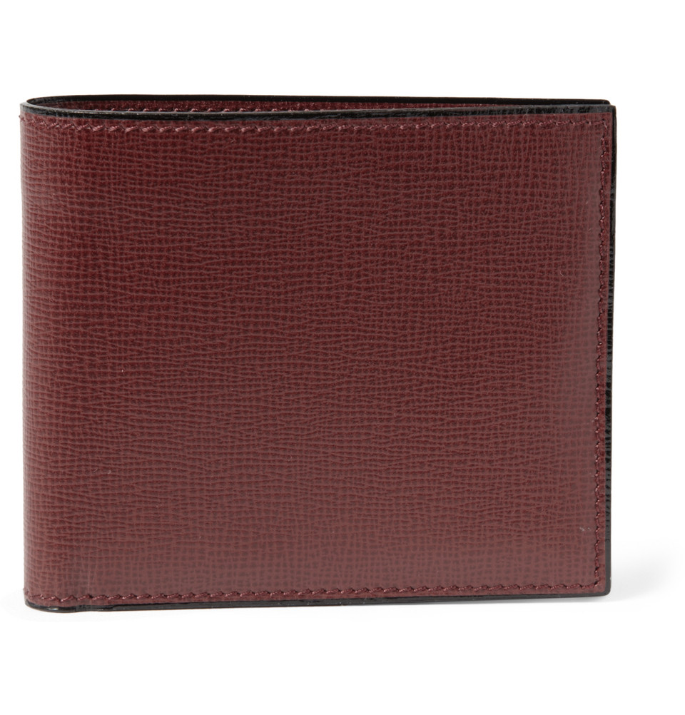 Lyst - Valextra Crossgrain Leather Billfold Wallet in Red for Men