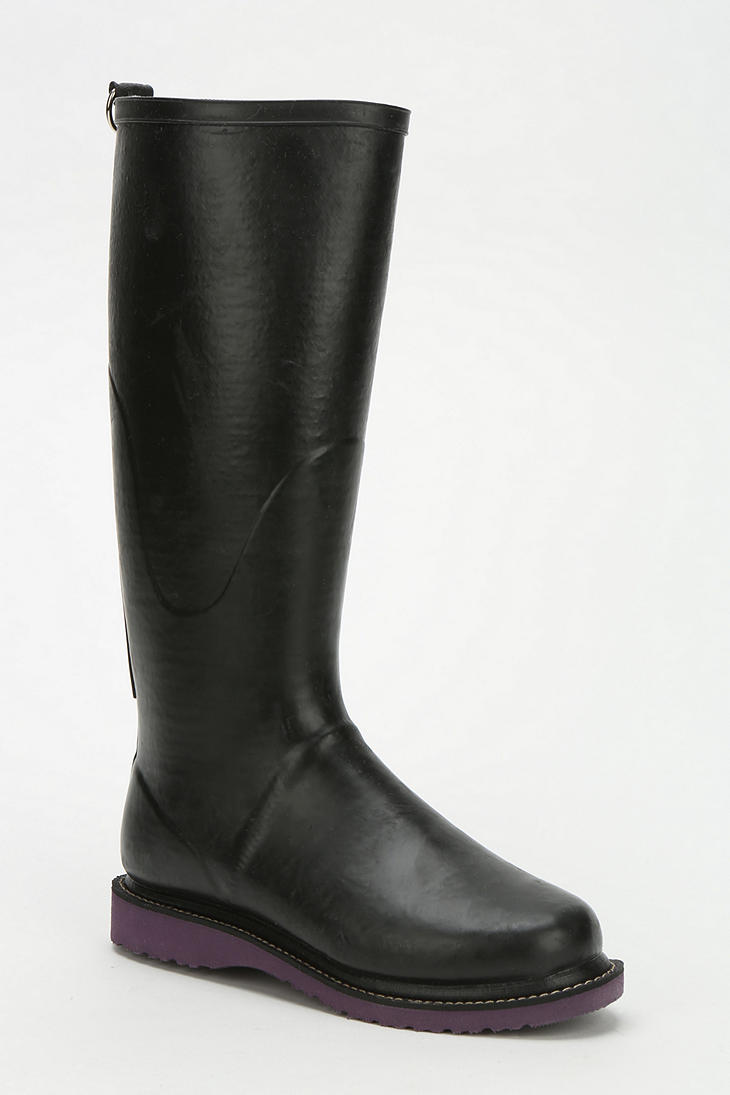 Urban Outfitters Ilse Jacobsen Contrast Sole Rain Boot in Black (BLACK ...