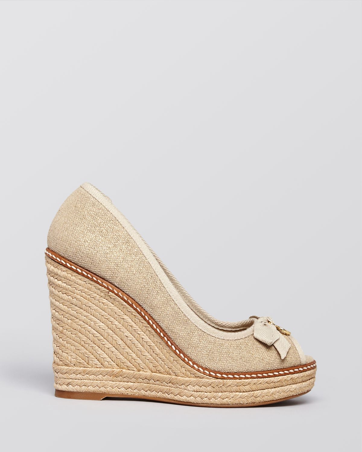 Tory burch Platform Wedge Espadrille Pumps - Jackie in Natural | Lyst