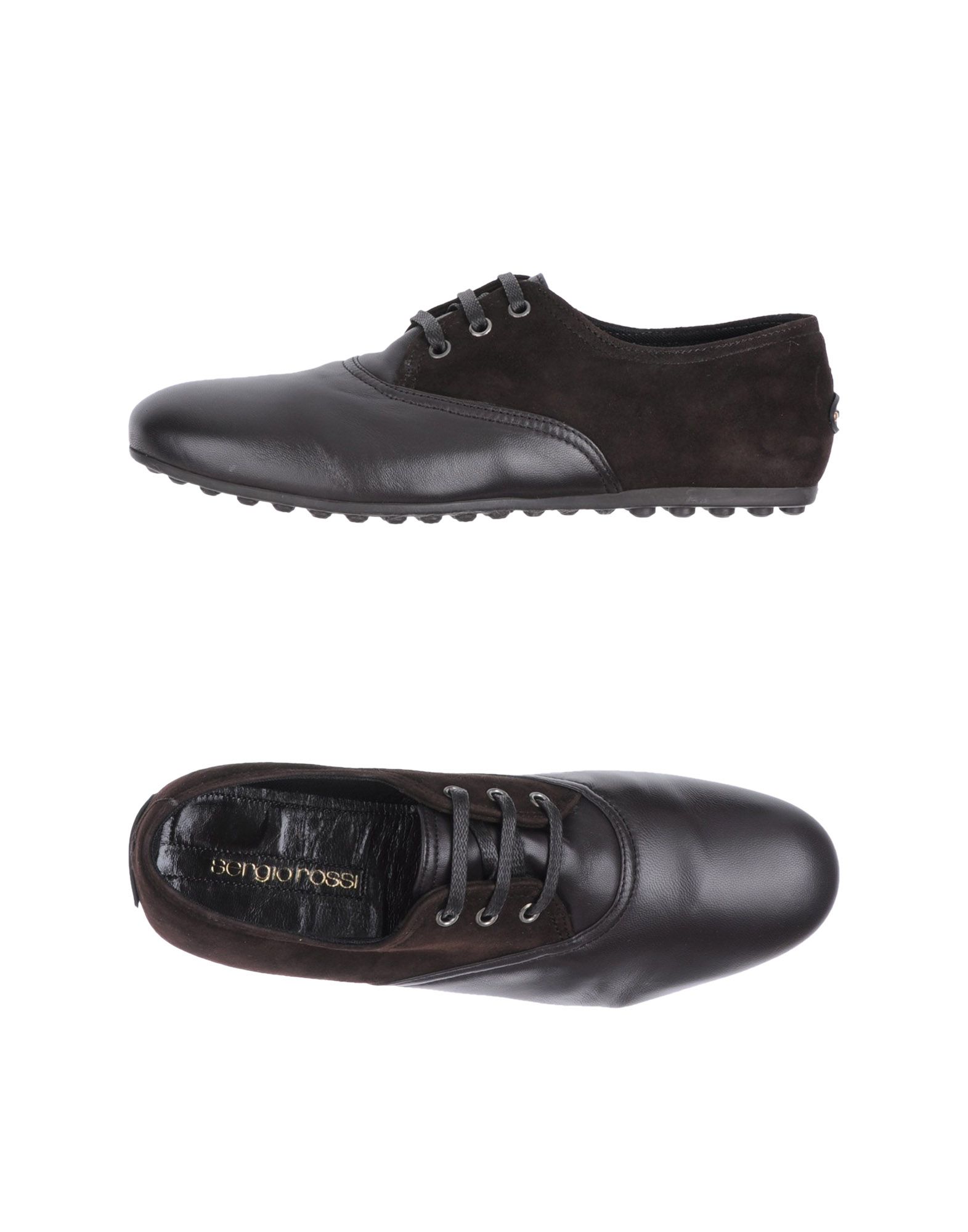 Sergio Rossi Laceup Shoes in Brown for Men (Dark brown) | Lyst