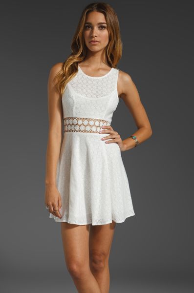 Free People Daisy Waist Dress in Ivory in White | Lyst