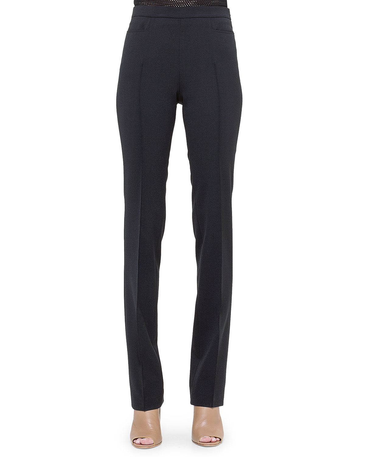 Lyst - Akris Punto Francoise Straight-leg Pants in Black