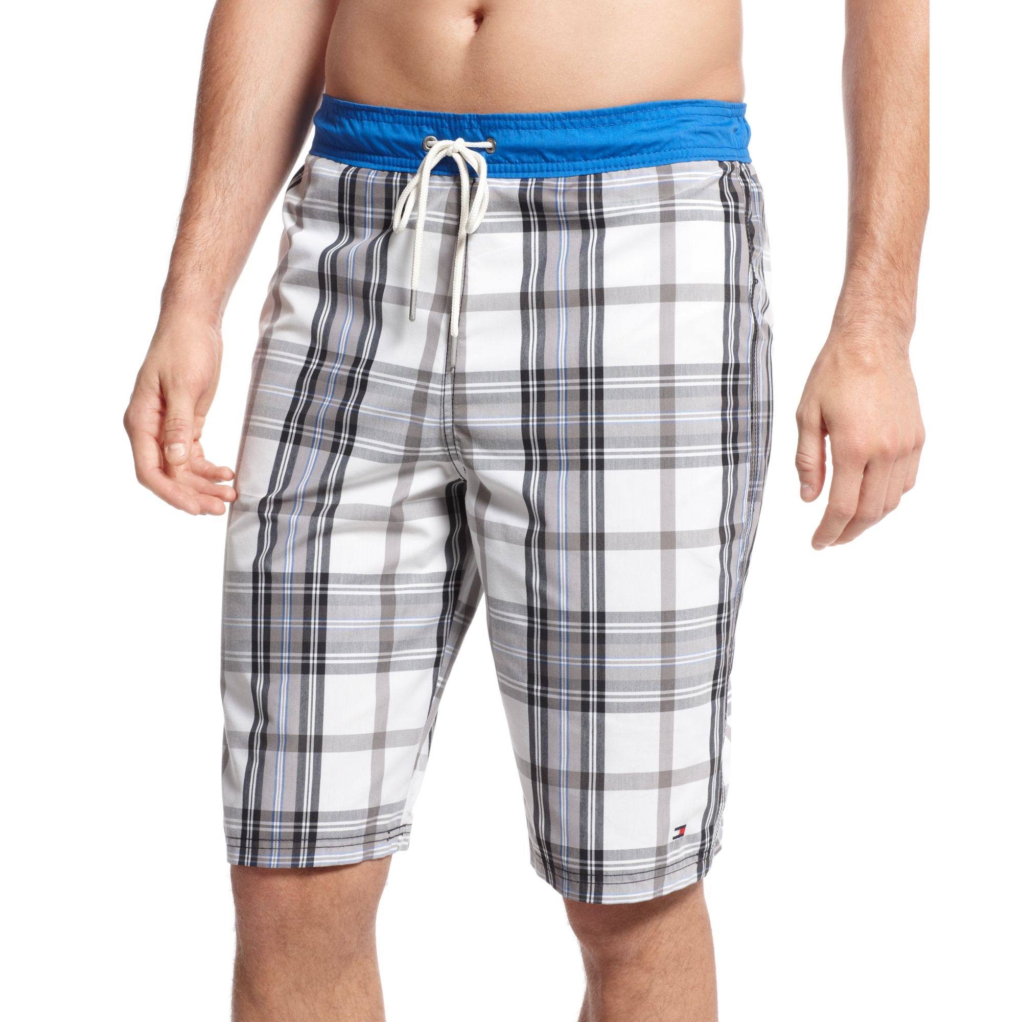 Tommy Hilfiger Clementine Plaid Board Shorts in Black for Men (Classic ...