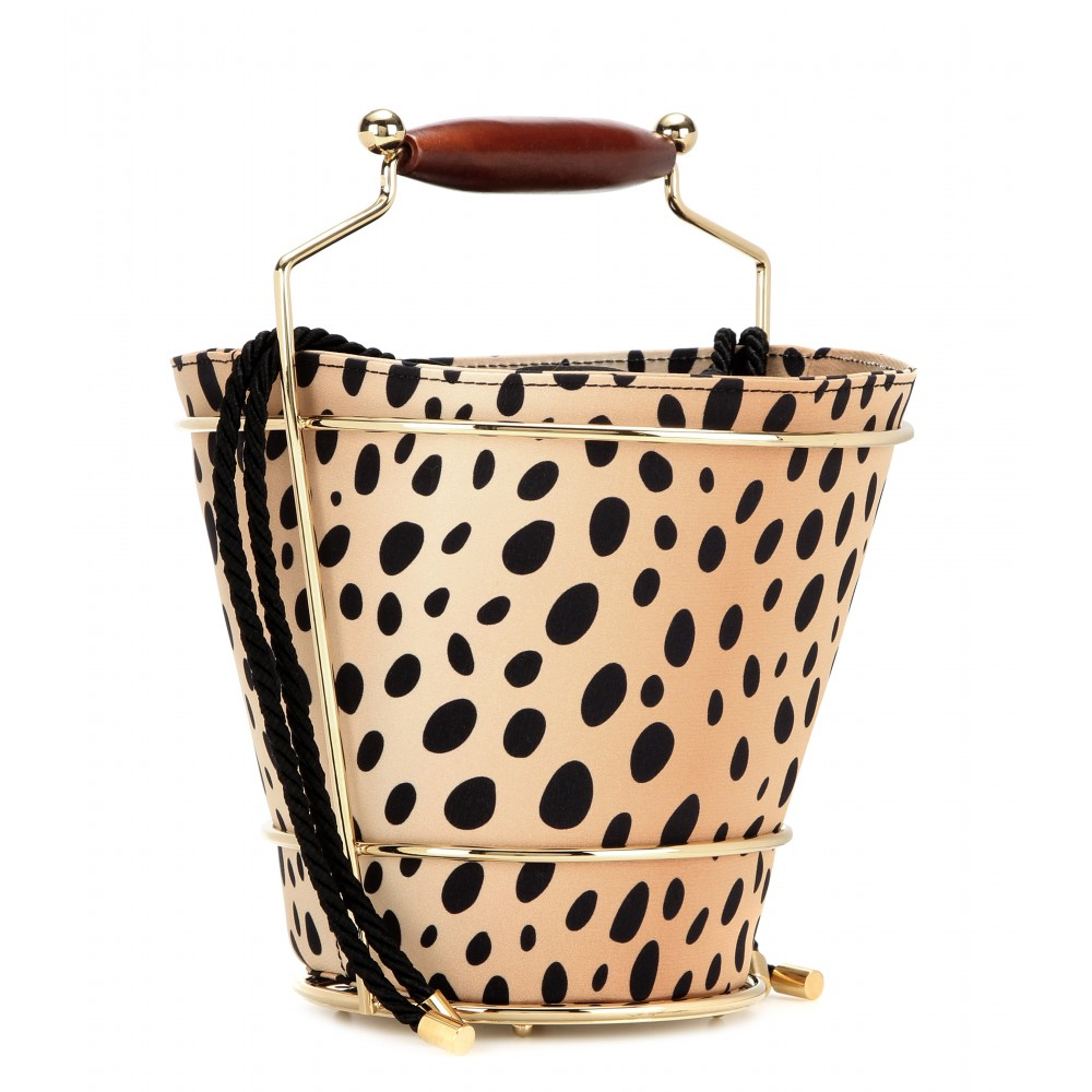 Lyst - Charlotte Olympia Printed Pail Bucket Bag in Black