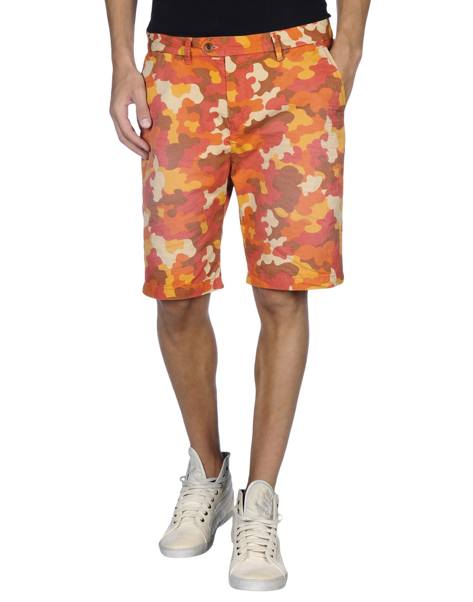 Scotch & soda Bermuda Shorts in Orange for Men | Lyst
