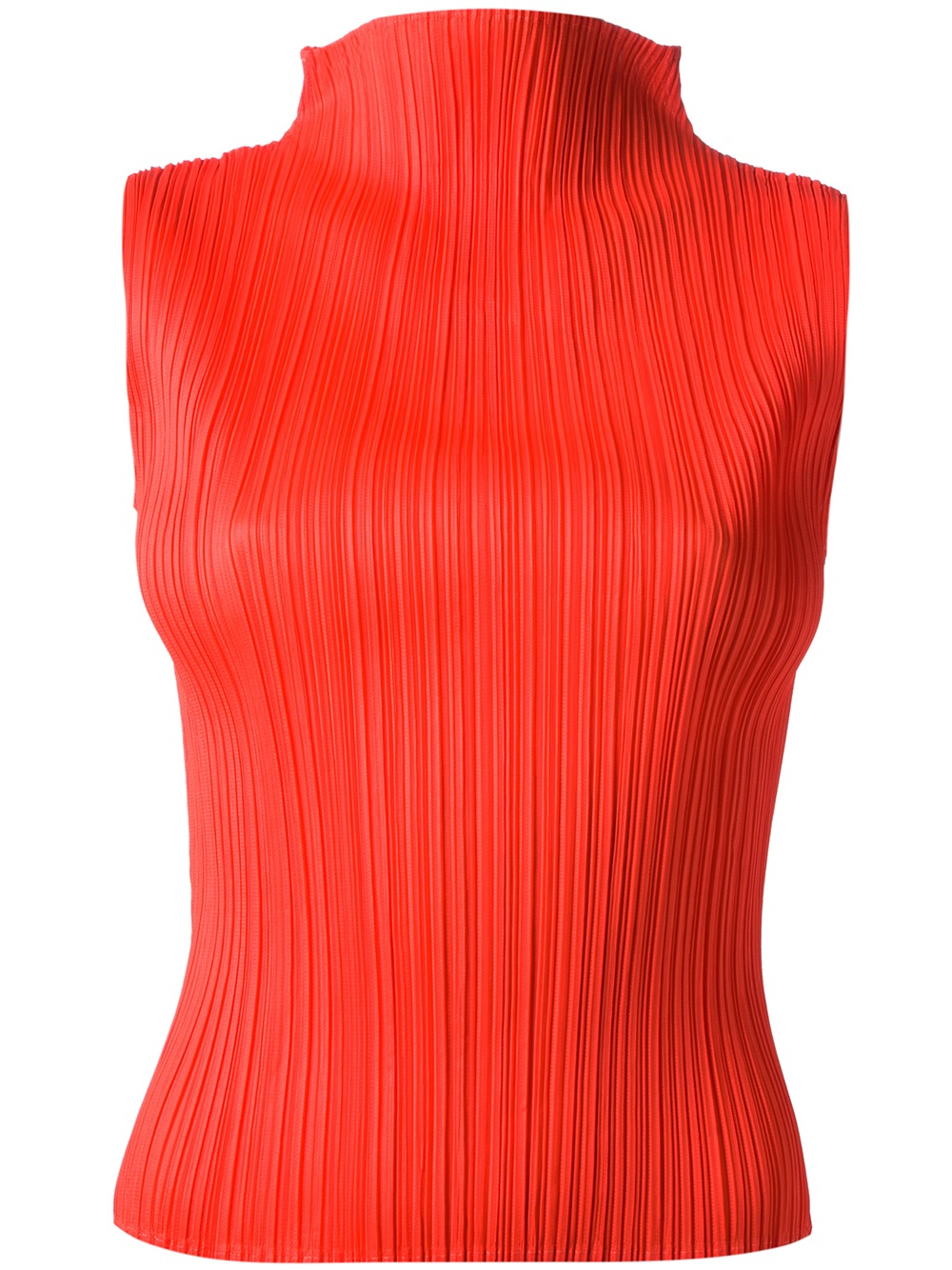 Pleats Please By Issey Miyake Vintage Pleated Sleeveless Top in Red ...