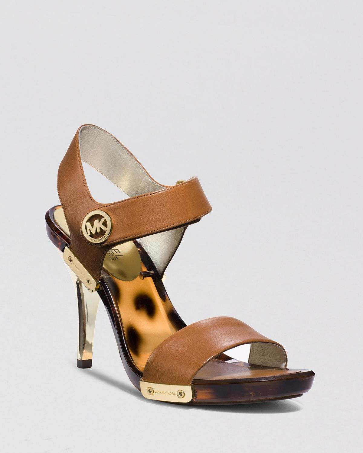 Michael michael kors Open Toe Platform Sandals Lani High Heel in Brown ...