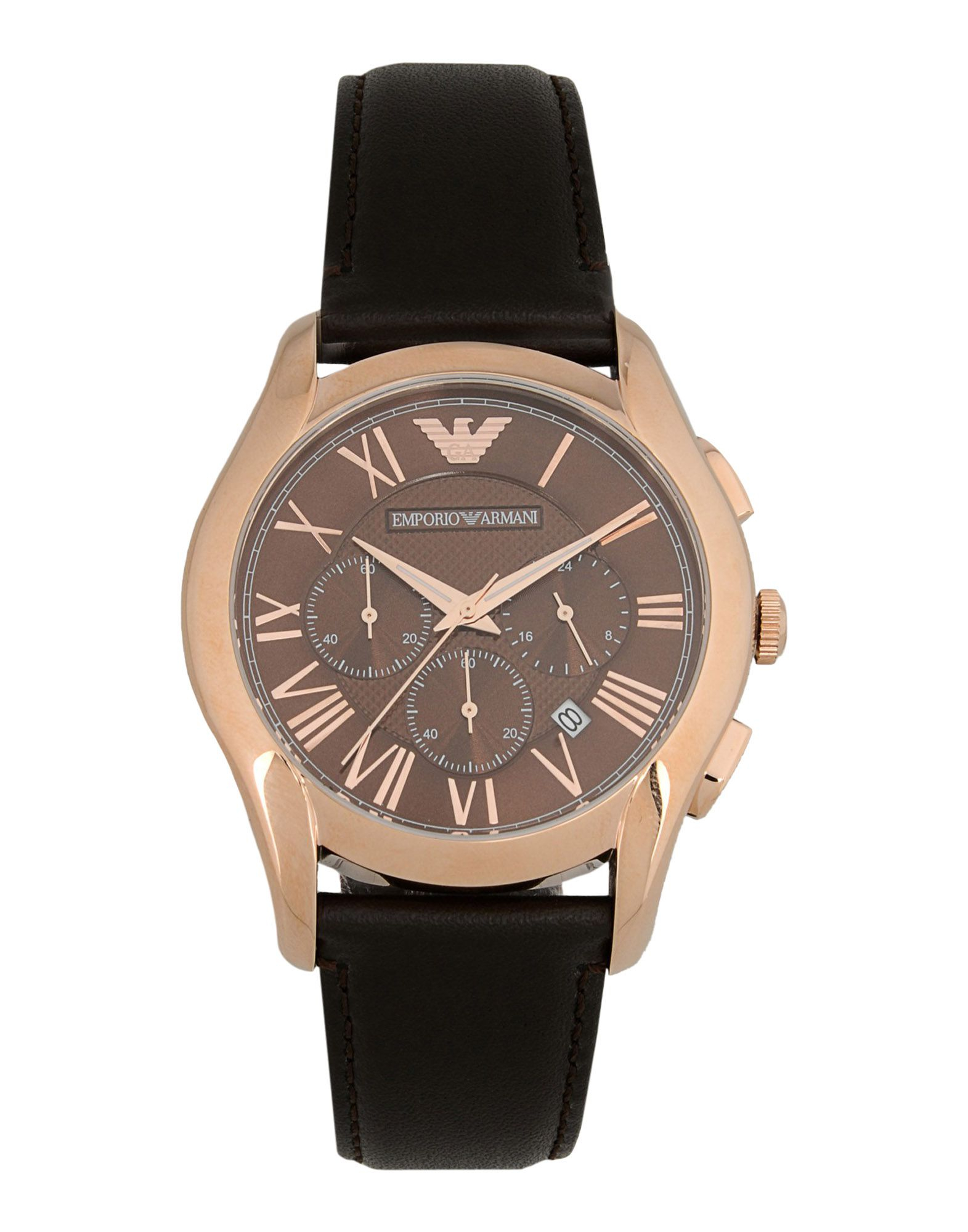 Emporio armani Wrist Watch in Brown | Lyst