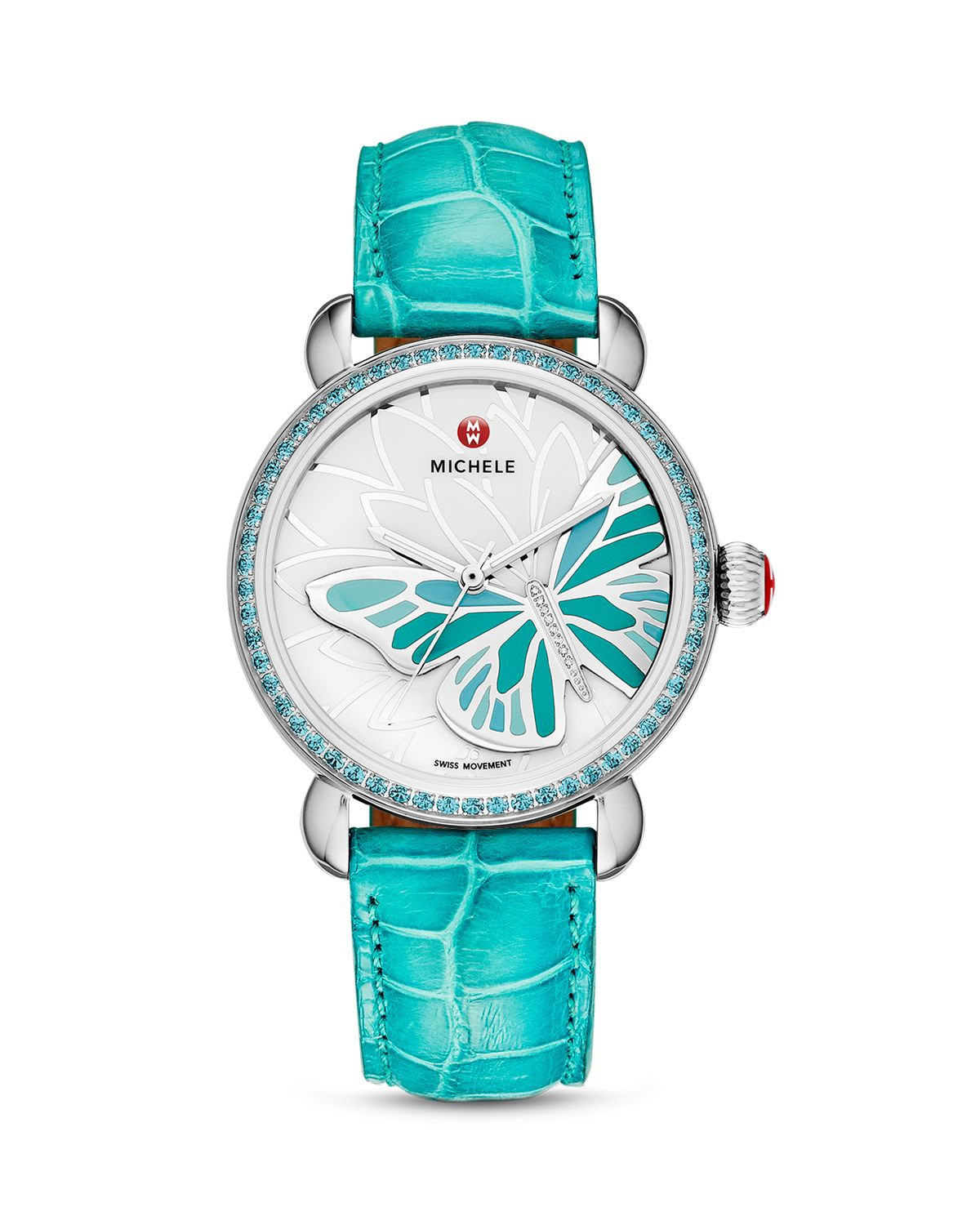 Michele Limited Edition Garden Party Topaz & Diamond Butterfly Watch ...