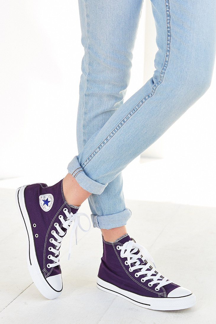Lyst - Converse Chuck Taylor All Star Seasonal High Top Sneaker in Purple