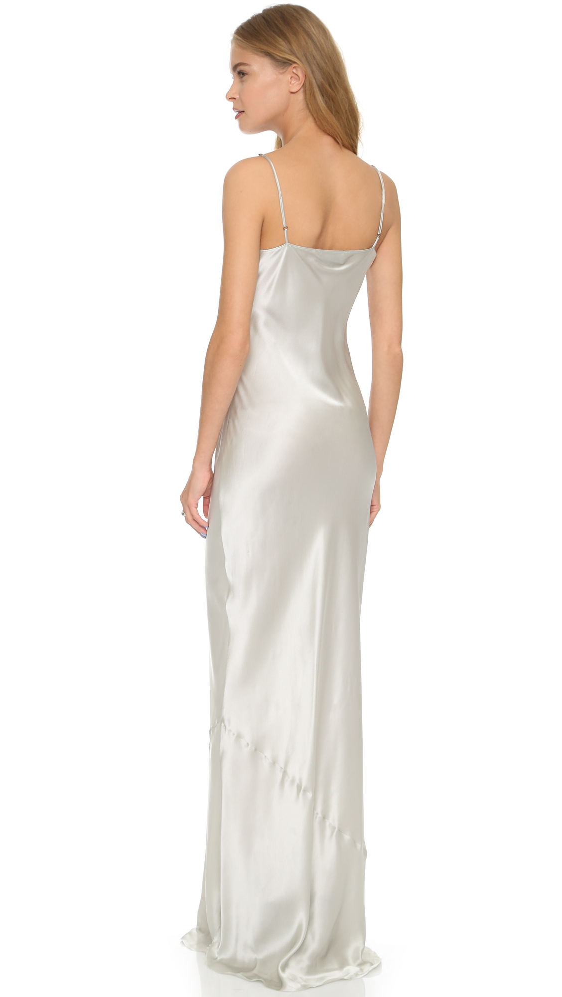 Lyst - Nili Lotan Maxi Cami Dress in Metallic