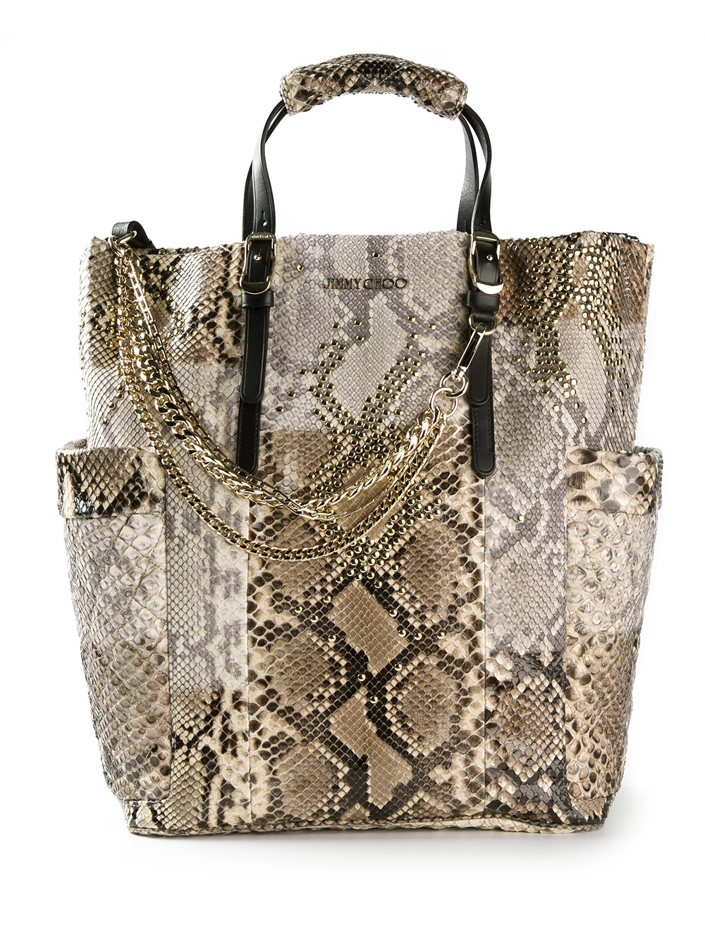 Lyst - Jimmy Choo Blare Snakeskin Print Tote