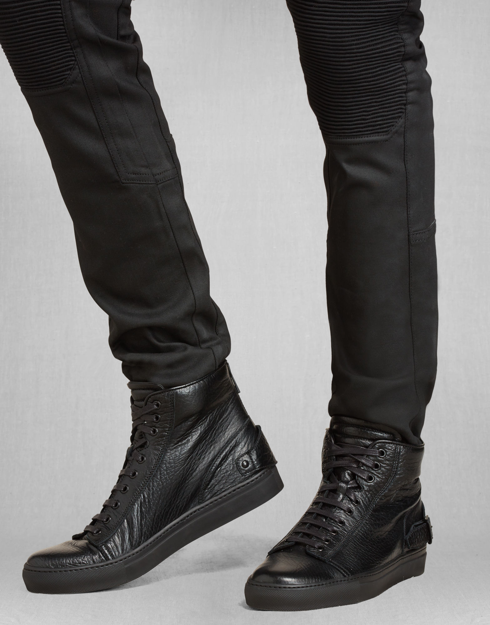 Lyst - Belstaff Borough Sneakers In Black Leather in Black for Men