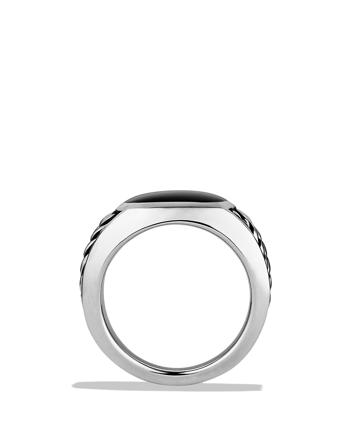 David Yurman Maritime Rope Signet Ring with Black Onyx in Silver ...