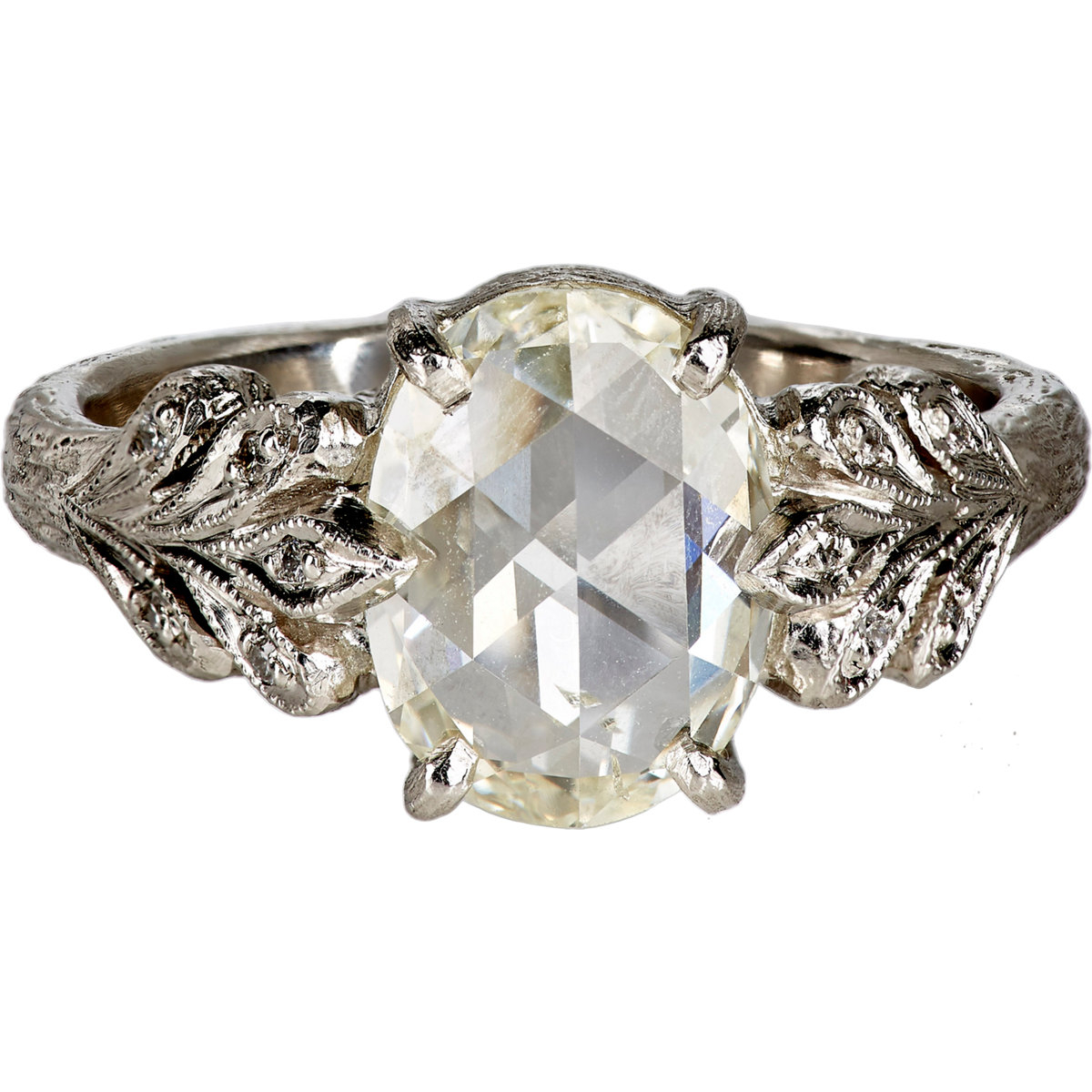 Lyst - Cathy Waterman Leafside Ring in Metallic