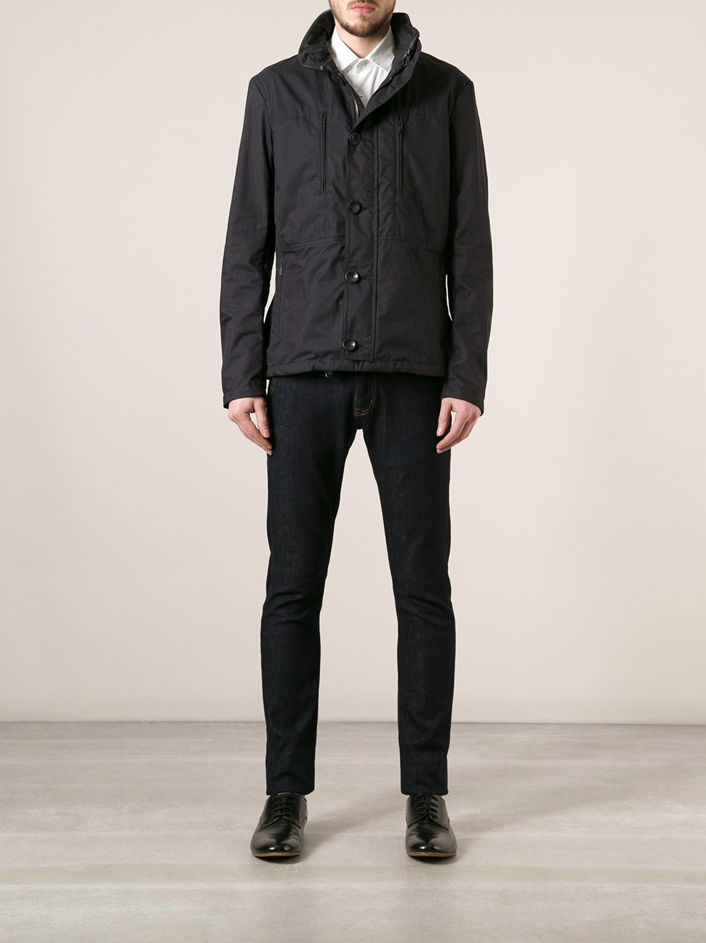 Lyst - Armani Jeans Button Up Jacket in Blue for Men