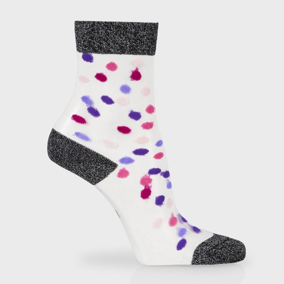 Paul Smith Metallic Black See Through Spot Socks Lyst