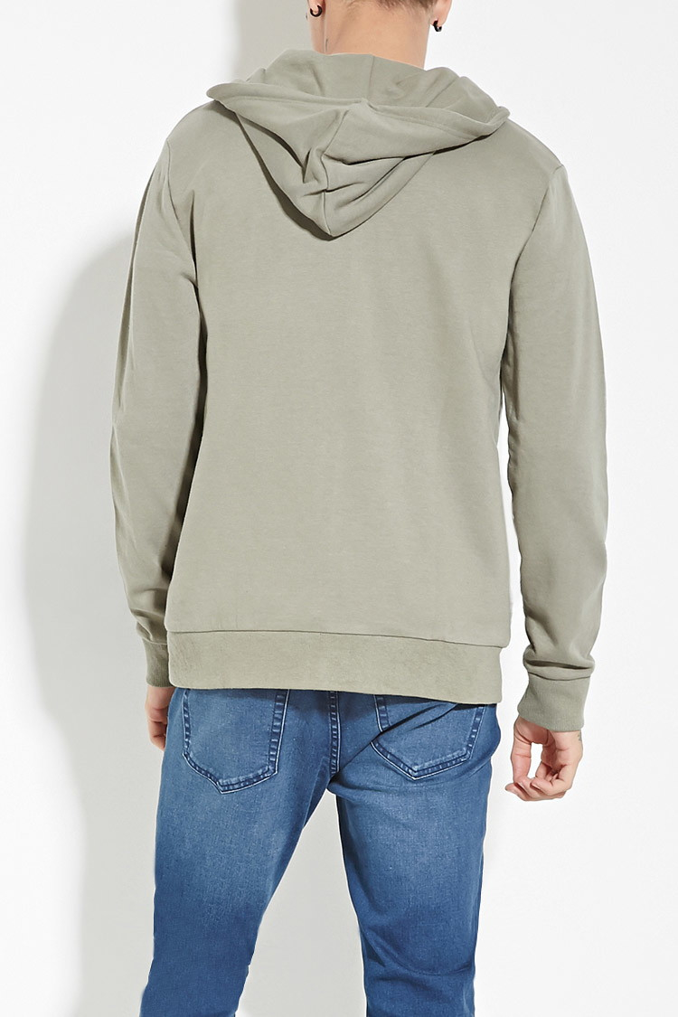Forever 21 Zip-up Hoodie in Green for Men | Lyst