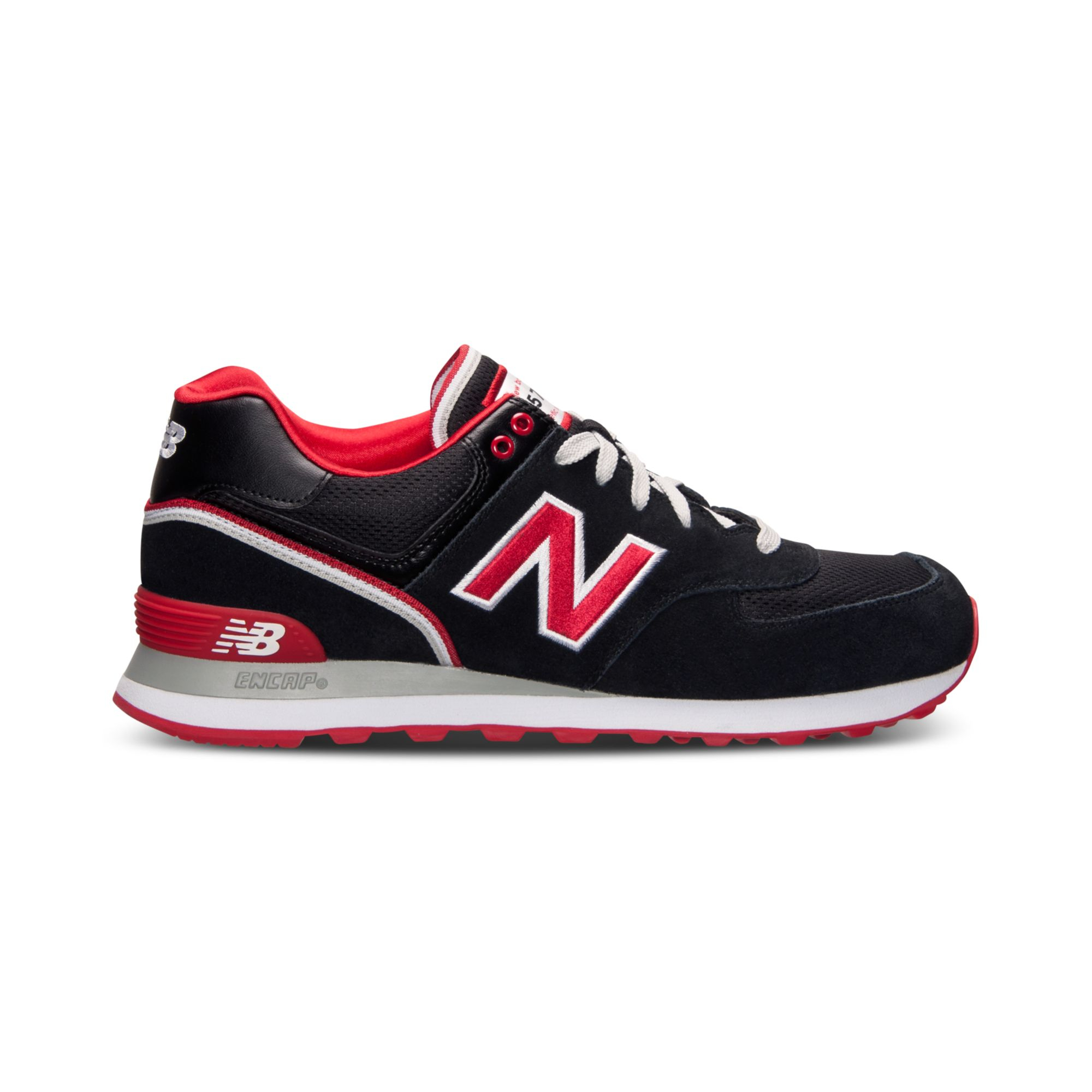 New Balance Stadium Jacket 574 Womens Trainers Black Red