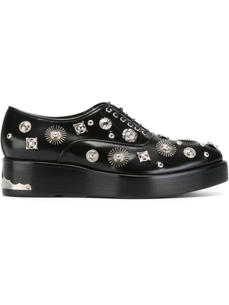Lyst - Toga Pulla Embellished Lace-up Shoes in Black