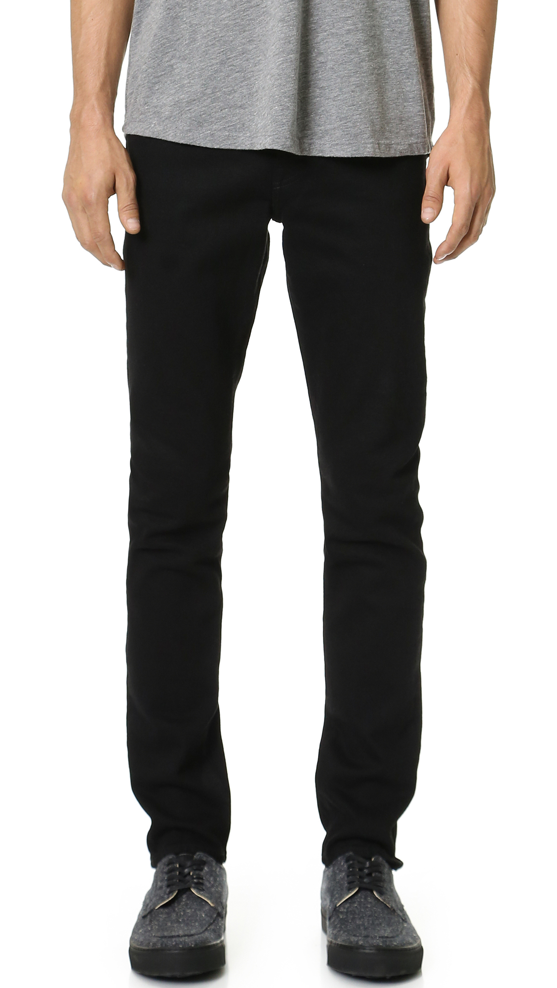 Baldwin denim 76 Slim Stretch Jeans in Black for Men | Lyst