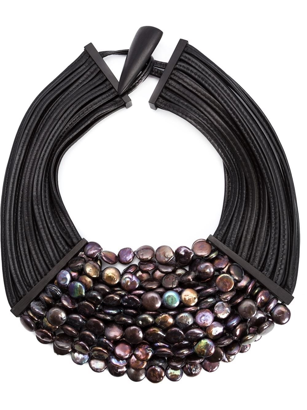 Lyst - Monies Multistrand Necklace in Black
