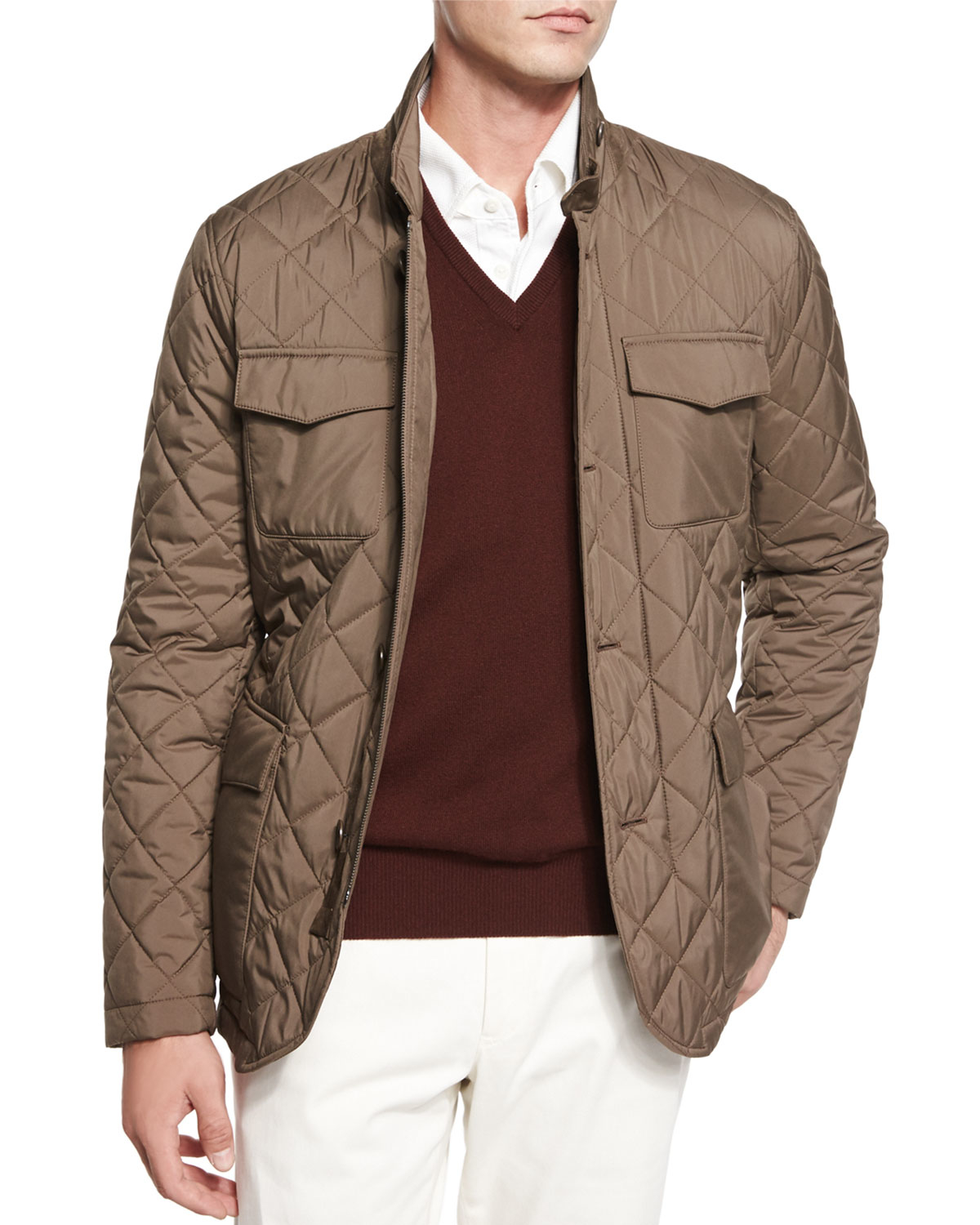 Lyst - Loro Piana Journey Diamond-quilted Storm Jacket in Green for Men