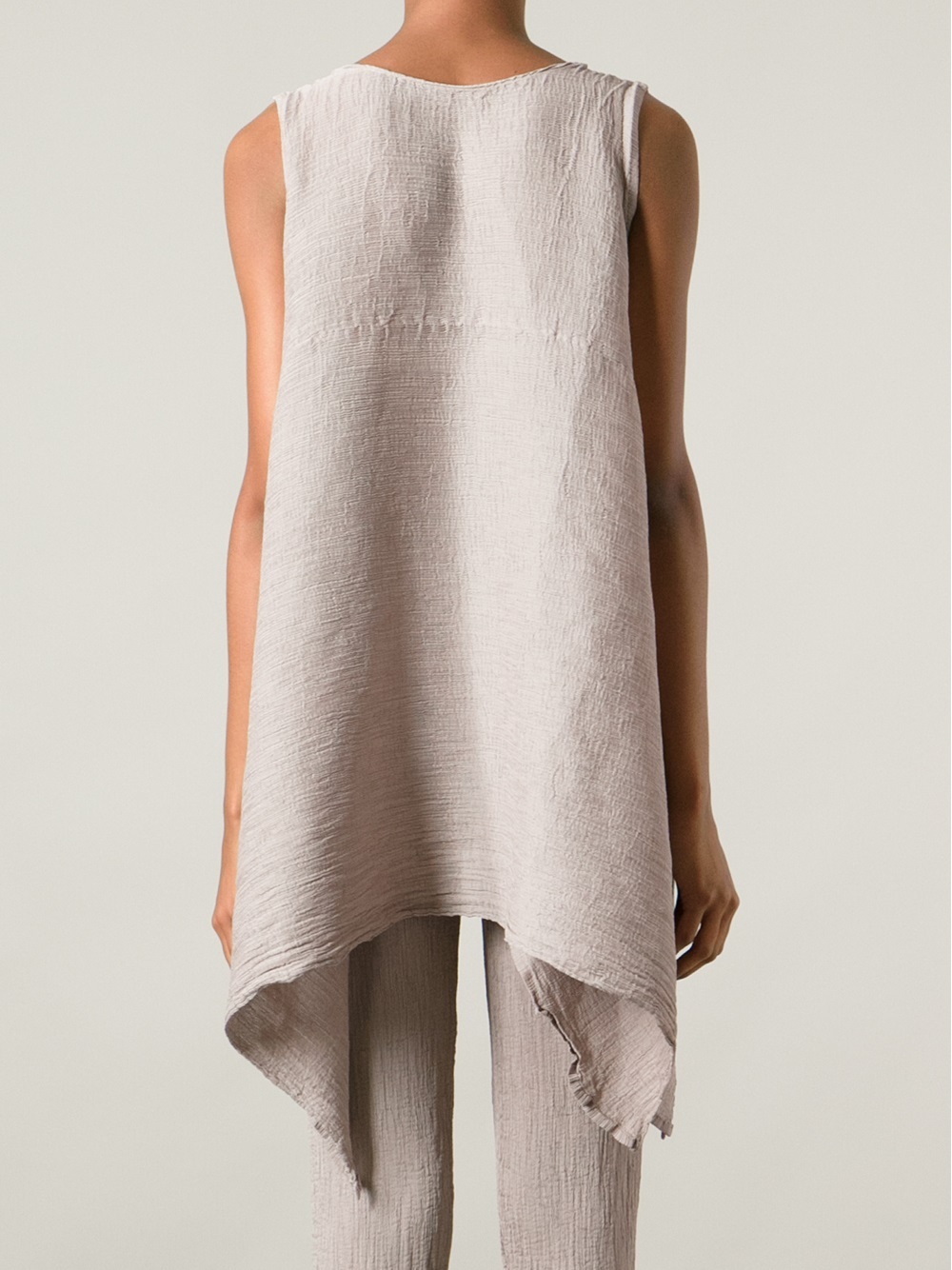 Lyst - Issey Miyake Cauliflower Sleeveless Top in Gray