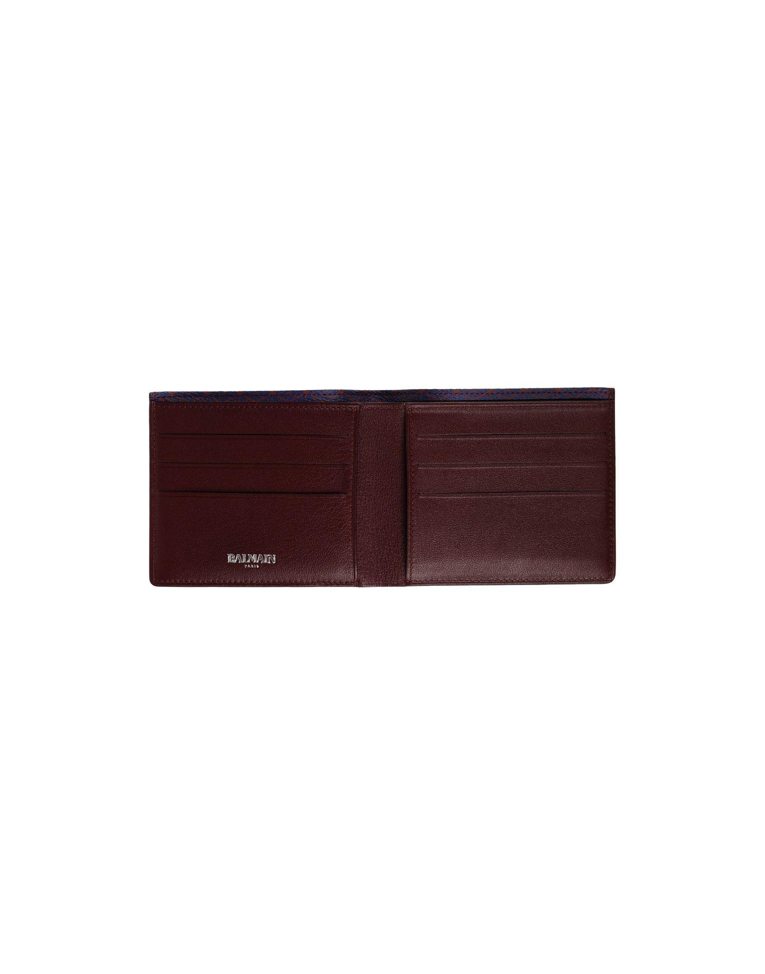 Lyst - Balmain Printed Faux-Leather Wallet in Purple for Men