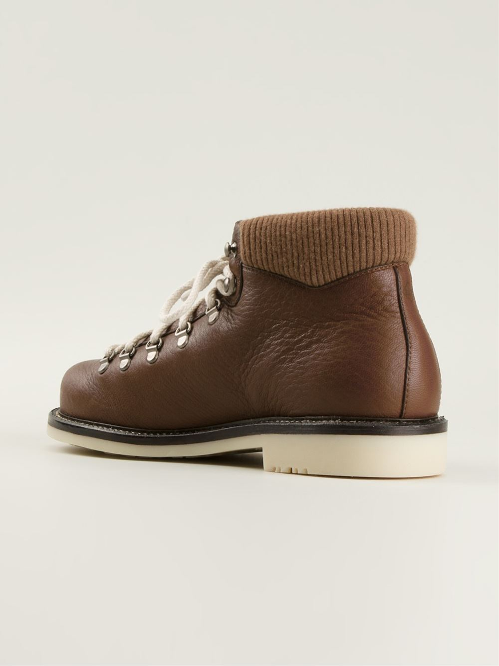 Lyst - Loro Piana Lace-Up Boots in Brown for Men