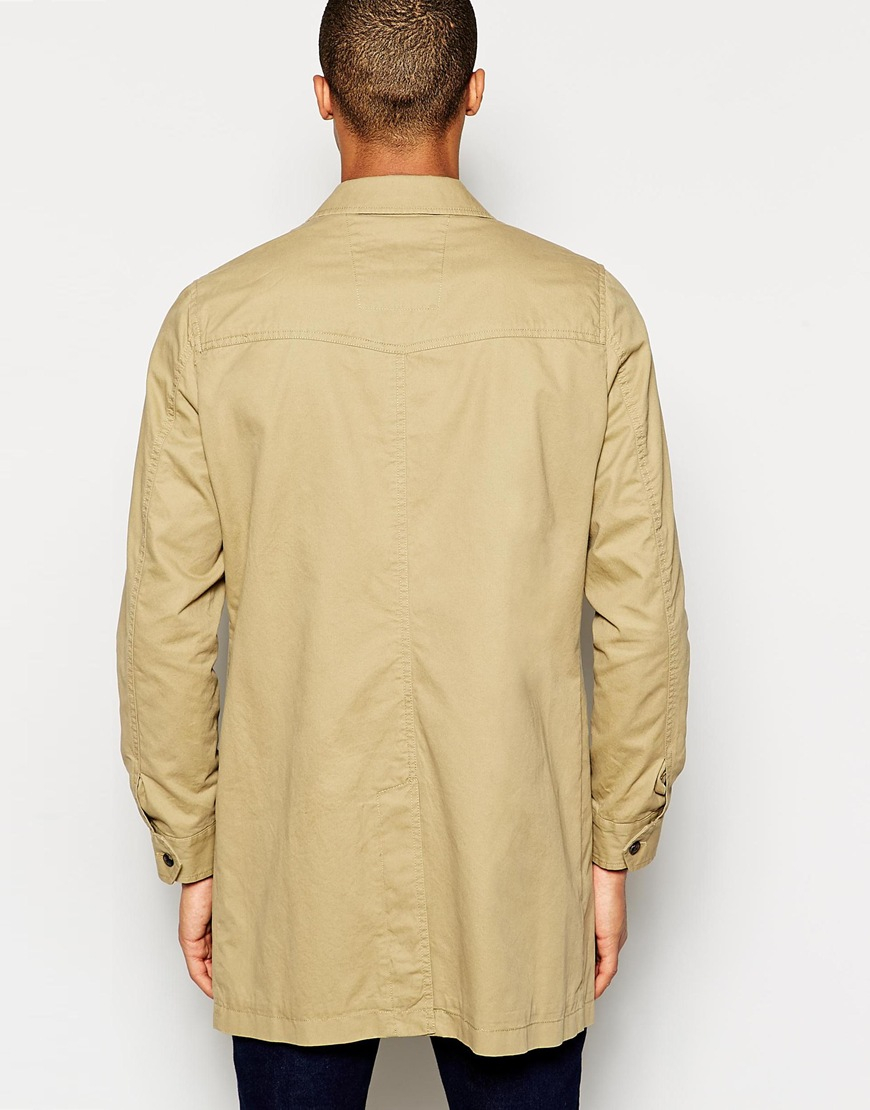 Lyst - Selected Trench Coat in Natural for Men