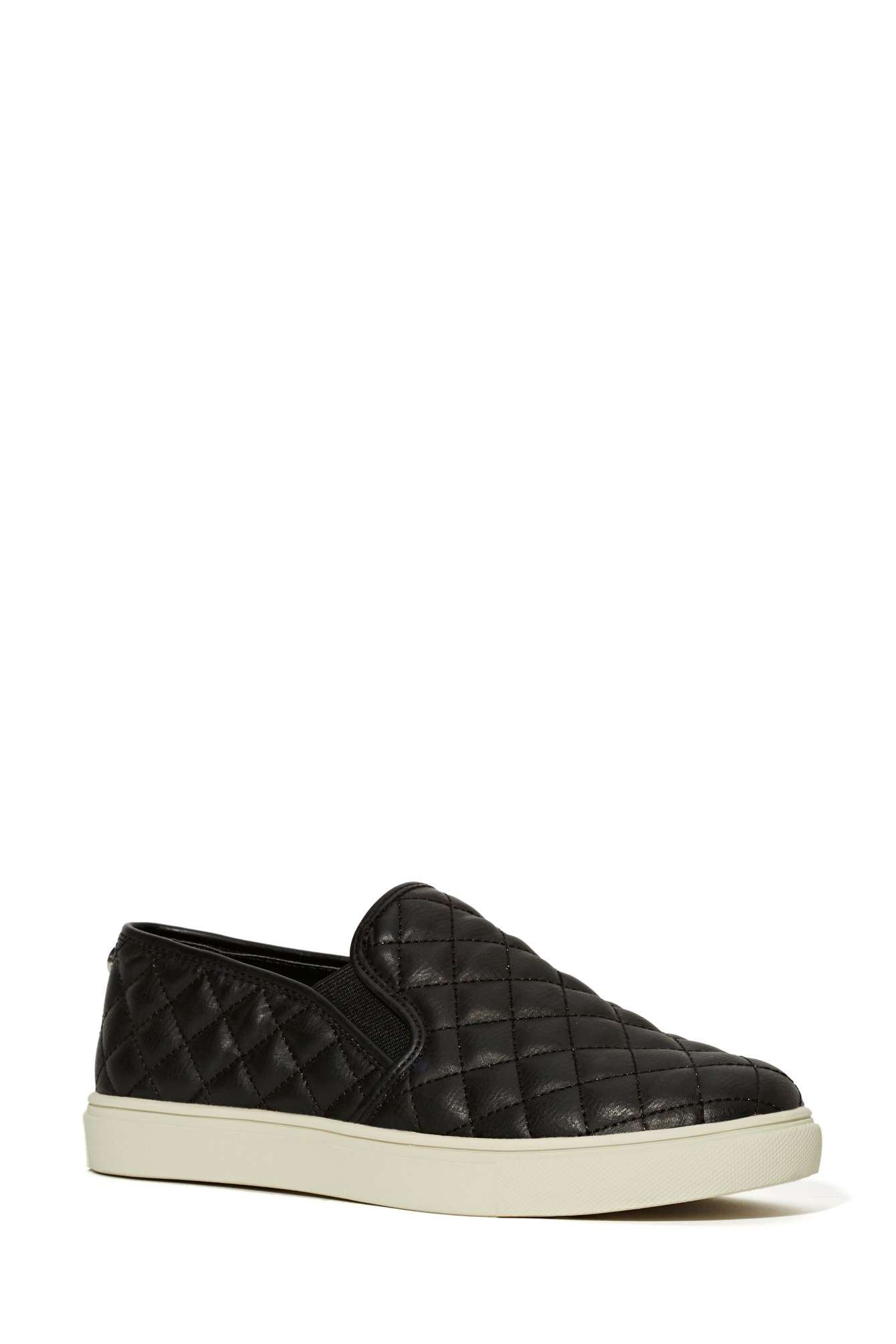 Lyst - Nasty Gal 'Ecentric' Quilted Sneaker in Black
